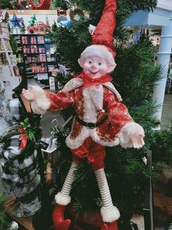 Poseable Christmas Shelf Sitter Elf With Dangling Legs The Original Elf ...